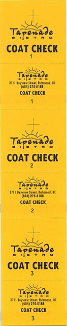 Custom Coat Check Tickets – V Tix Solutions