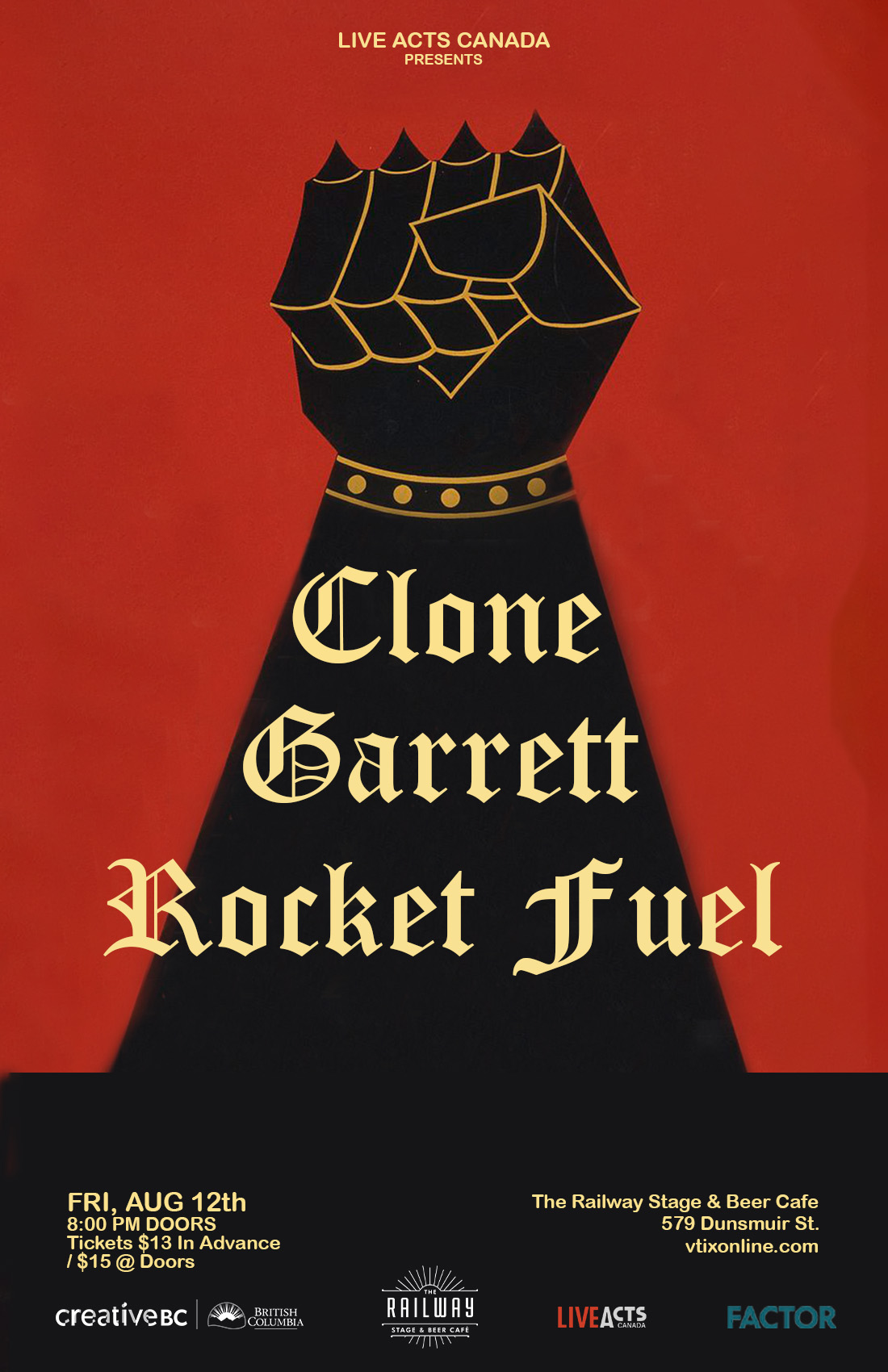 Clone with Special Guest Garrett and Rocket Fuel Tickets - Vtix Online