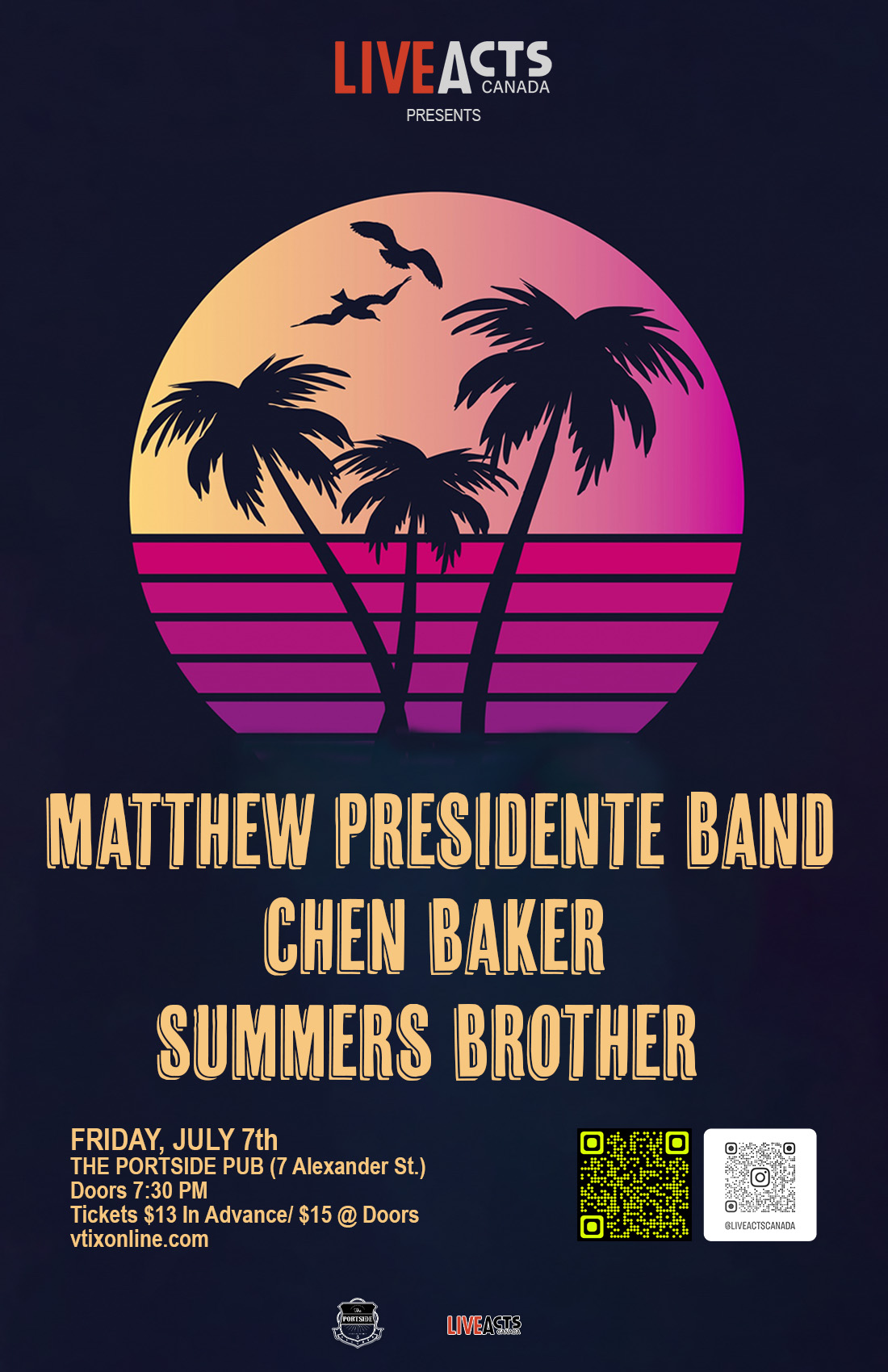 Matthew Presidente Band with Special Guests Chen Baker and Summers ...